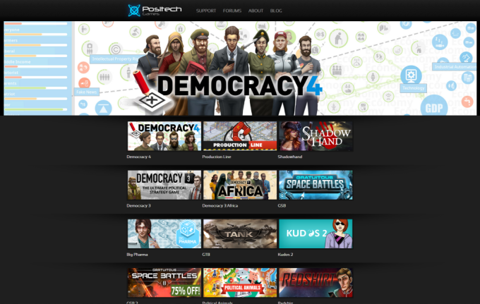 Positech homepage mobile re-design – Cliffski's Blog